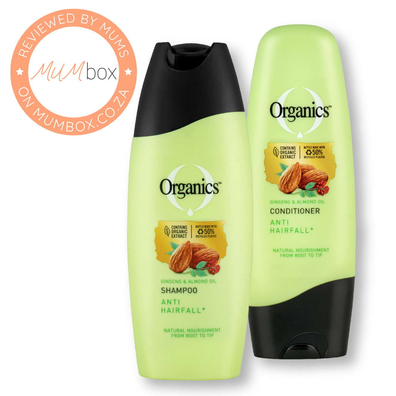 Organics Anti Hairfall Shampoo & Conditioner 400ml - MUMbox